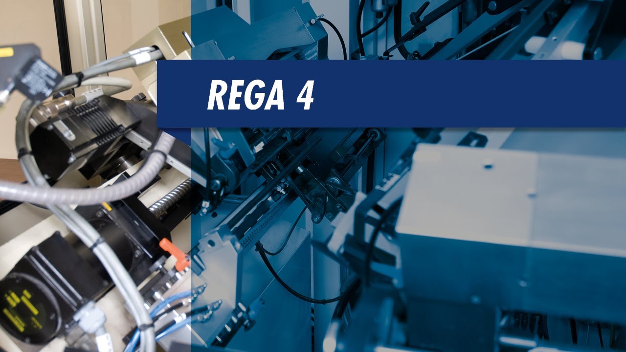 REGA 4 - Fully automatic machine to cut and print step indexes - YouTube