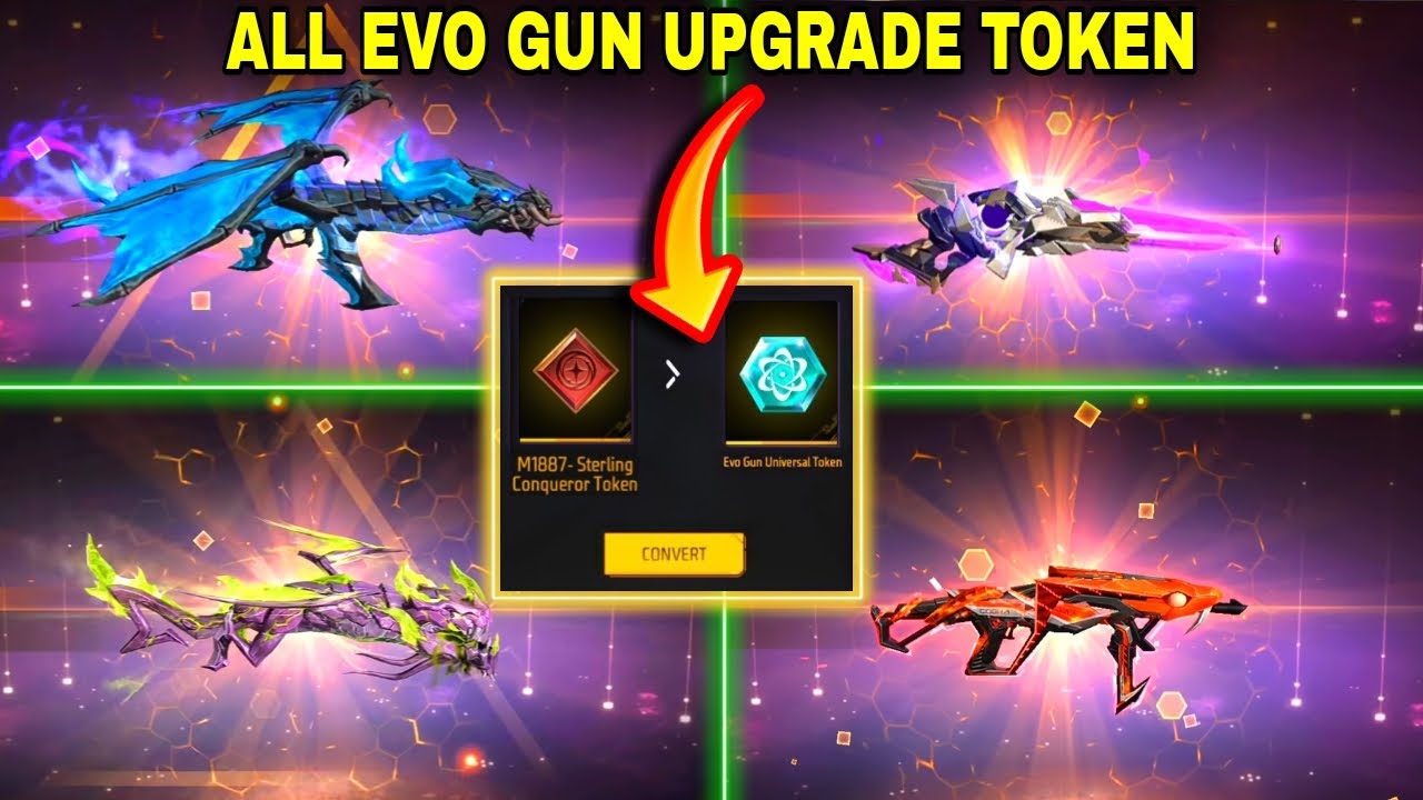UNLIMITED EVO GUN UNIVERSAL TOKEN // FREE FIRE NEW EVENT // FF NEW ...