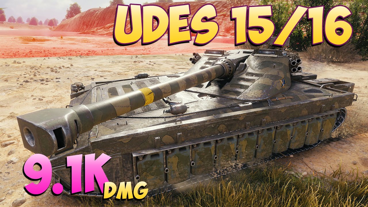 UDES 15/16 - 7 Kills 9.1K DMG - Amazing battle! - World Of Tanks - YouTube