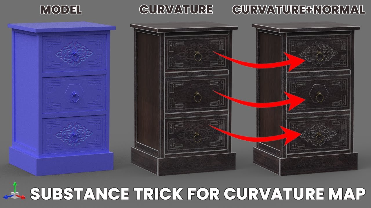 How to Add Baked Curvature Details to Texture Normal Using the ...