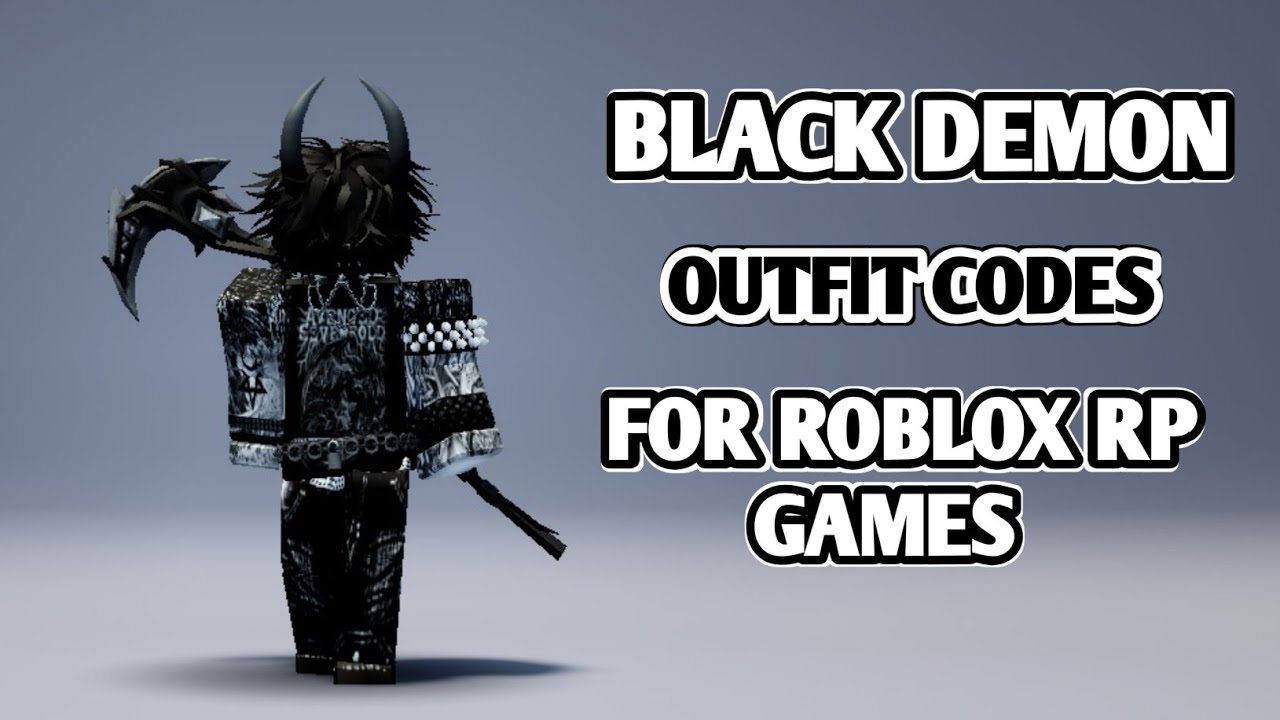 Black Demon Emo Outfits ID Codes + Links For Boys For Brookhaven RP ...