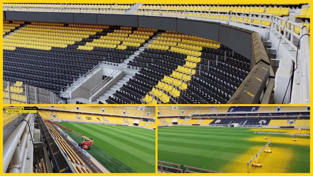 ΤΟΠΟΘΕΤΗΘΗΚΑΝ ΤΑ ΜΑΥΡΑ 'RIBBON' ΣΤΟ ΓΗΠΕΔΟ ΑΕΚ ΑΓΙΑ ΣΟΦΙΑ 21-11-2022 (1 ...