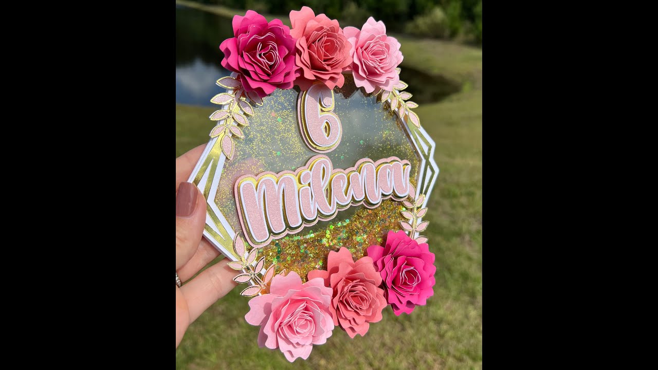 Shaker Cake topper - template - YouTube