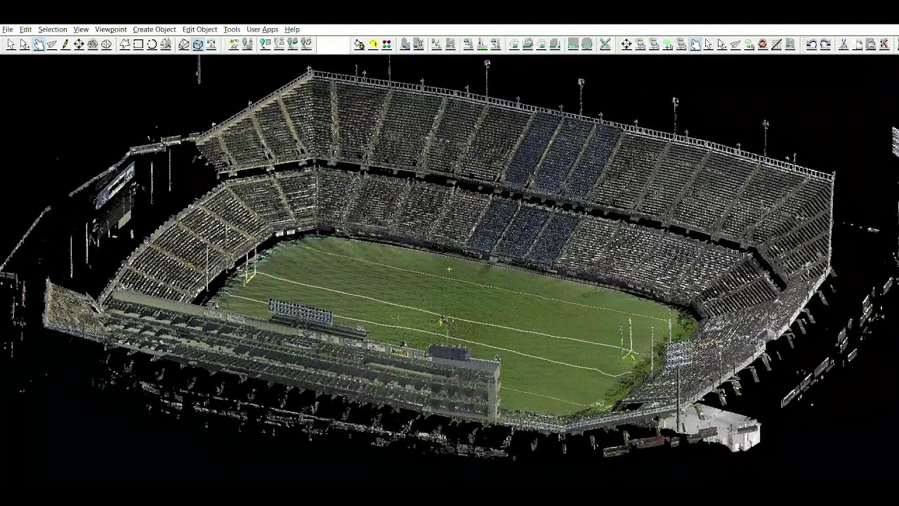 Leica Geo-systems Lidar Scan of UCONN Football stadium - YouTube