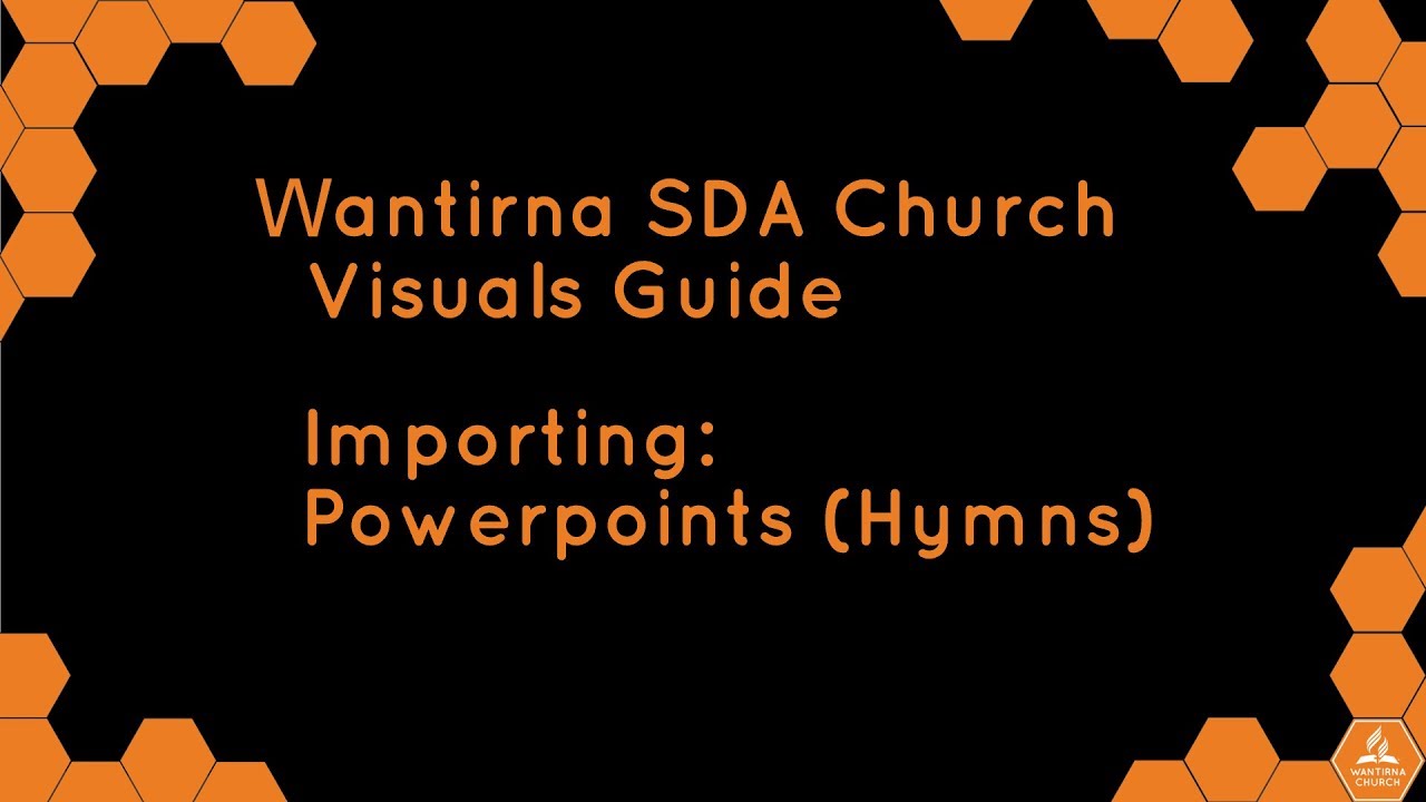 Wantirna SDA Church Visuals User Guide - ProPresenter: Importing Hymn ...