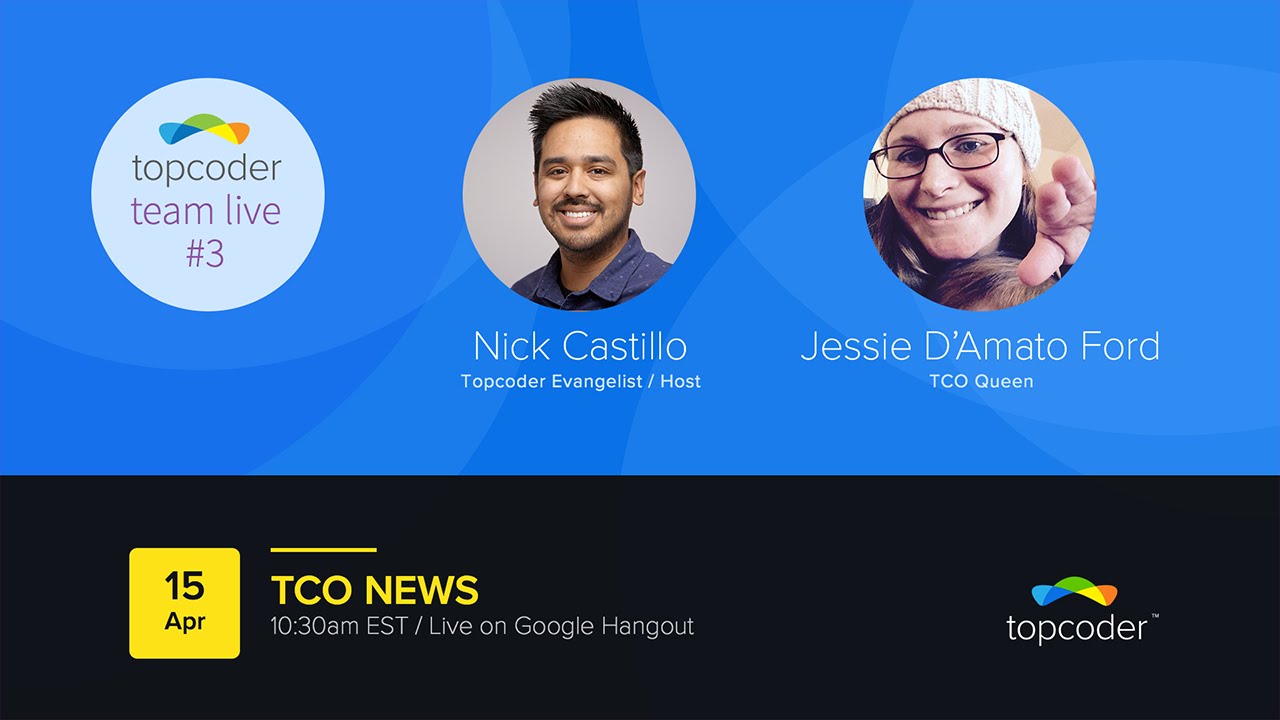 Topcoder Team Live - Episode 3 - YouTube