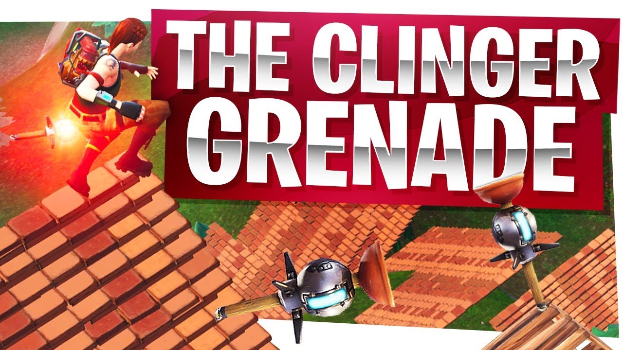 New Fortnite Clinger Grenade! - Aka Sticky Grenade Gameplay - YouTube