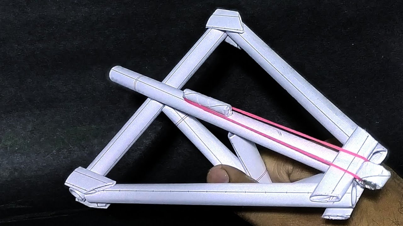 Notebook Paper Gun | How to Make Gun | Homemade Powerful Gun - YouTube
