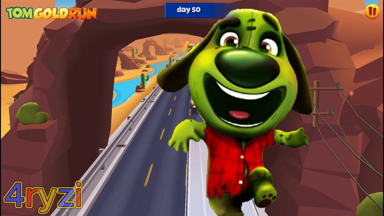 talking tom gold run - day 50 - Zombie Ben gold run in the highway ...