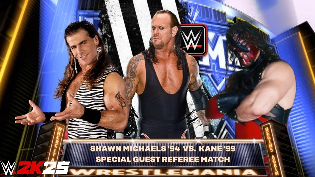 WWE 2k25 - Shawn Michaels '94 vs Kane '99: Special Guest Referee ...