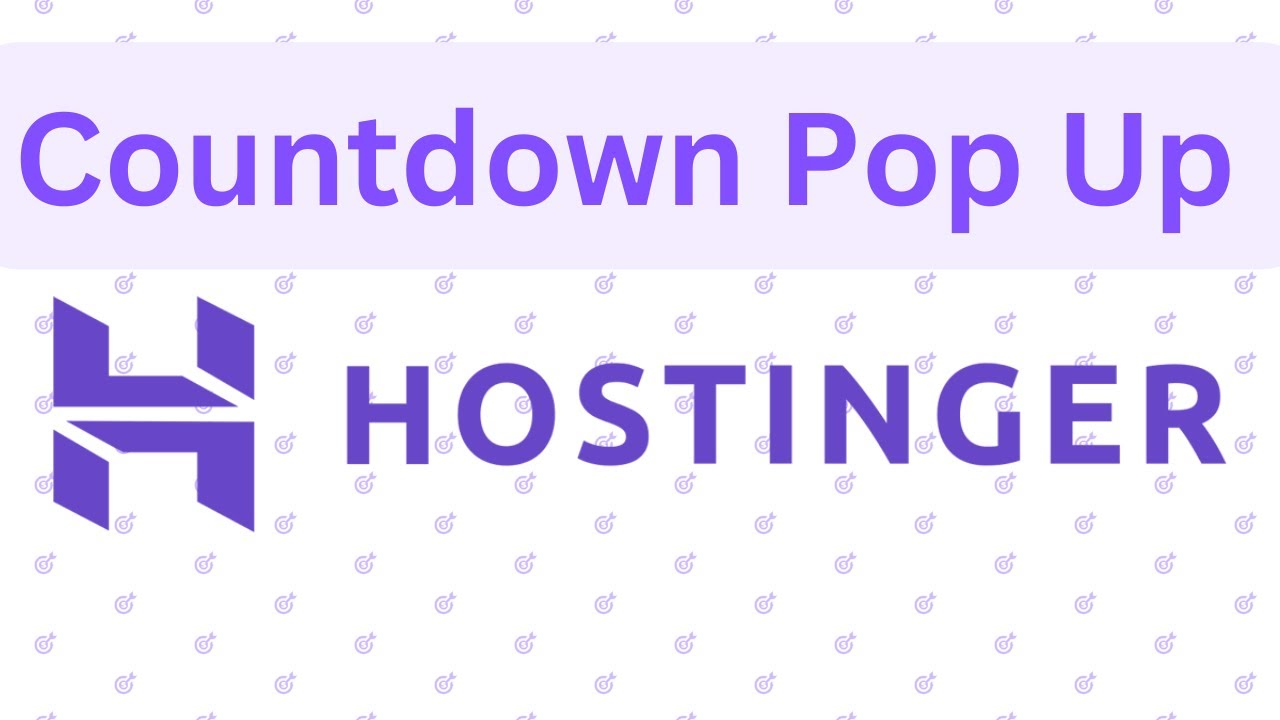 Countdown Pop Up for Hostinger Website Builder (How-To Tutorial) - YouTube
