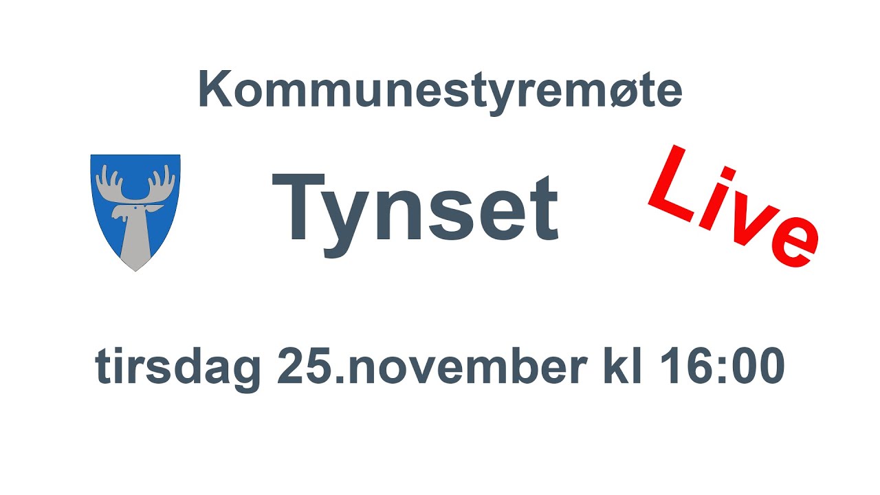 Kommunestyremøte Tynset, november 2025 - YouTube