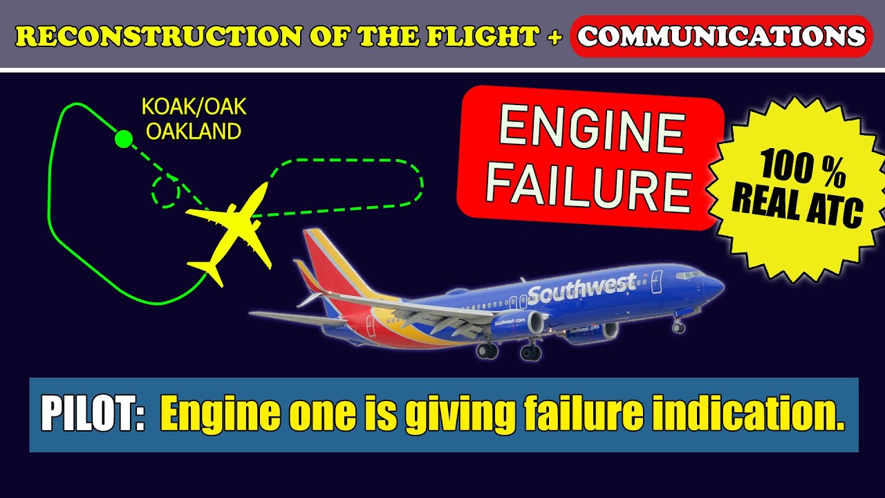 ENGINE FAILURE and emergency return back | Southwest Boeing 737-800 ...