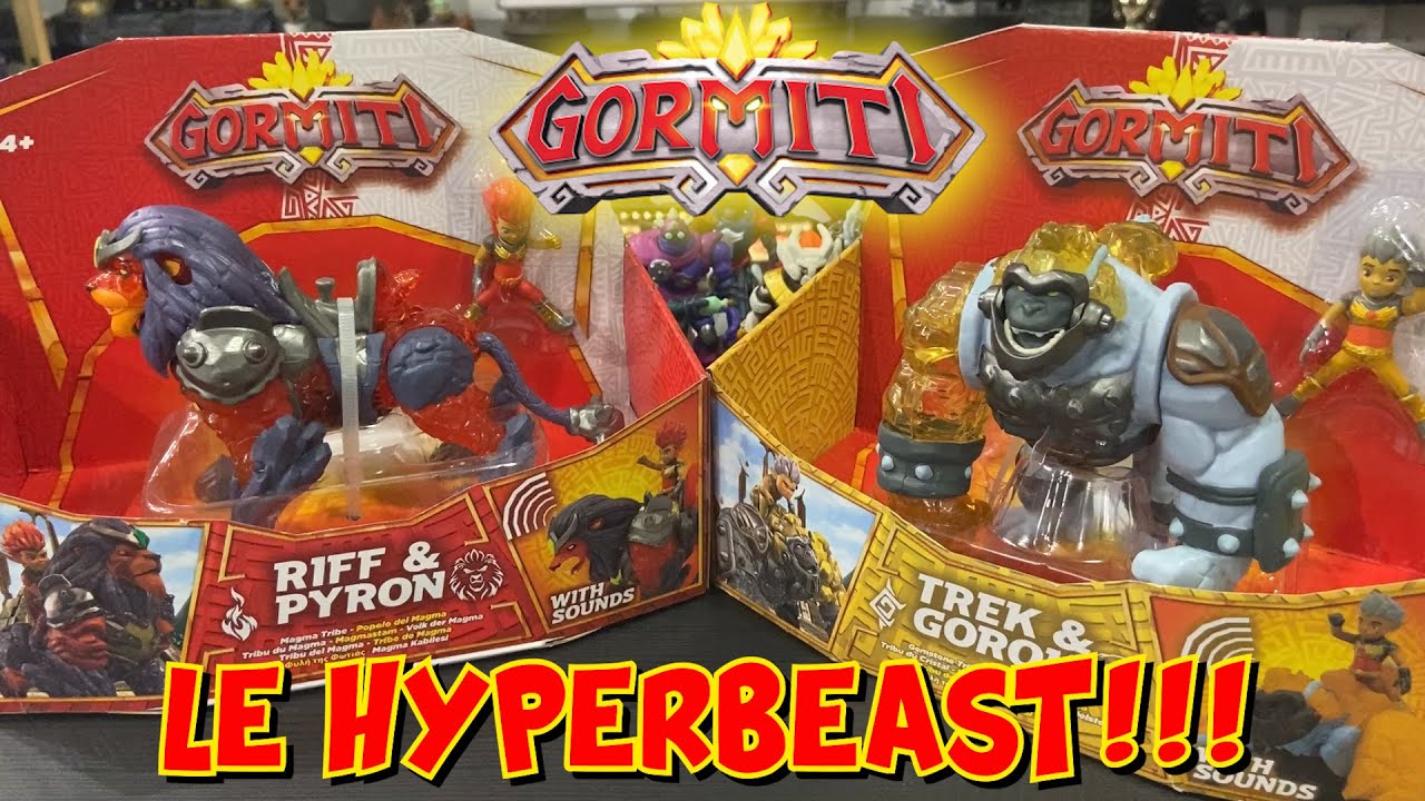 GORMITI ALFA - LE HYPERBEAST! APRIAMO PYRON & RIFF + GOROK & TREK ...