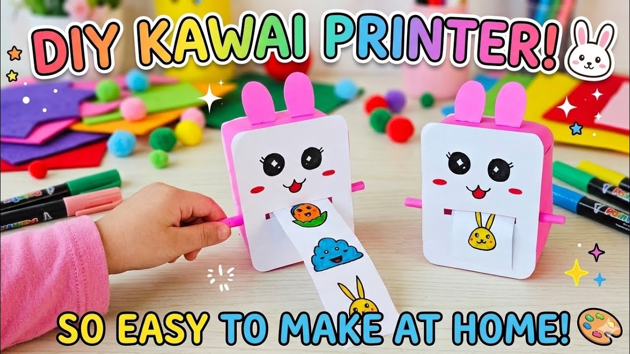 DIY Kawai printer craft ideas / How to make DIY school project ...