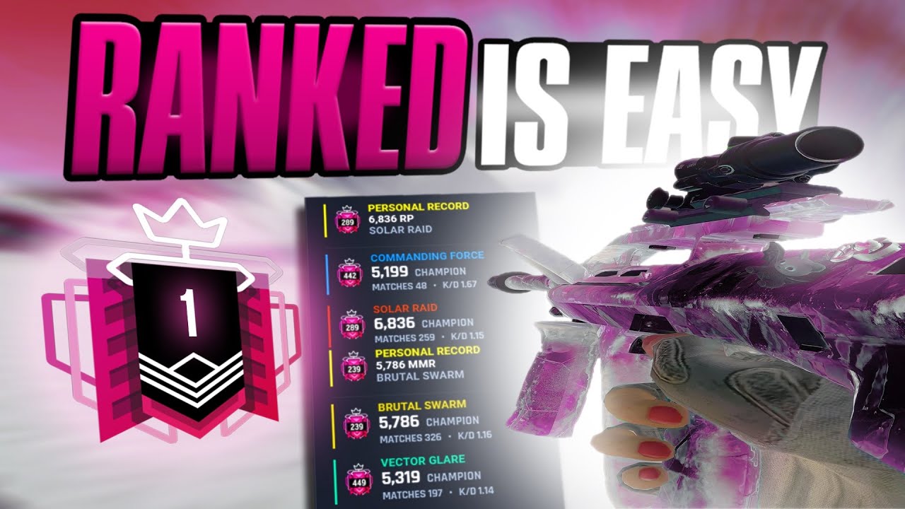 CHAMPION RANKED on EASY MODE - Rainbow Six Siege - YouTube