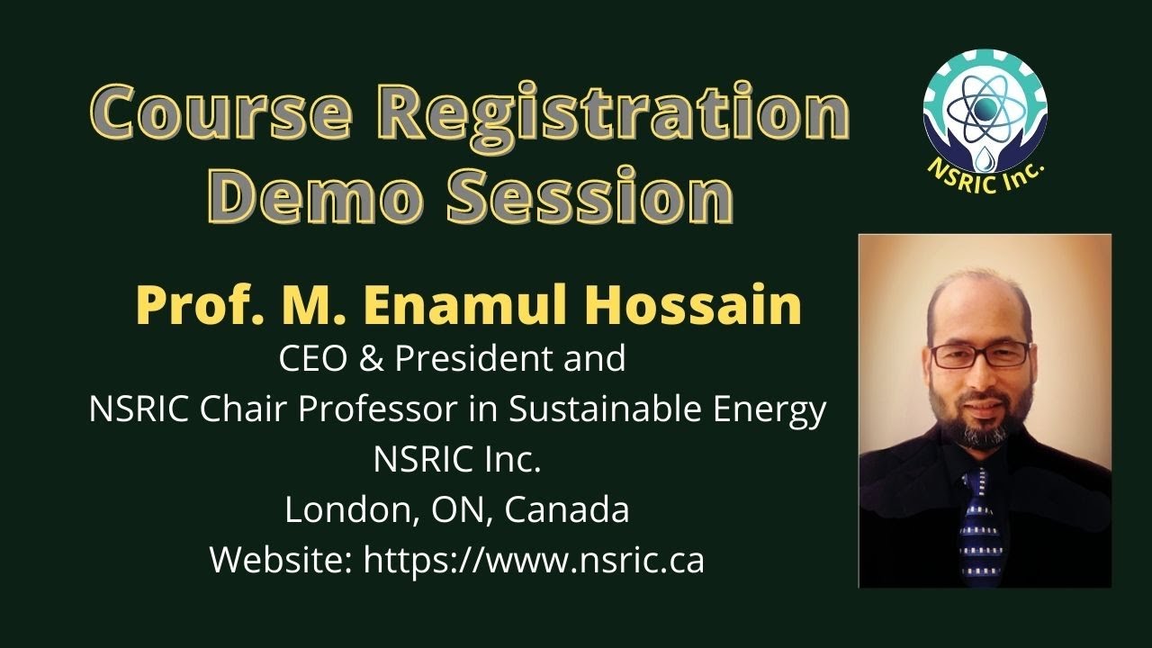 Course registration demo Session. NSRIC Inc. - YouTube