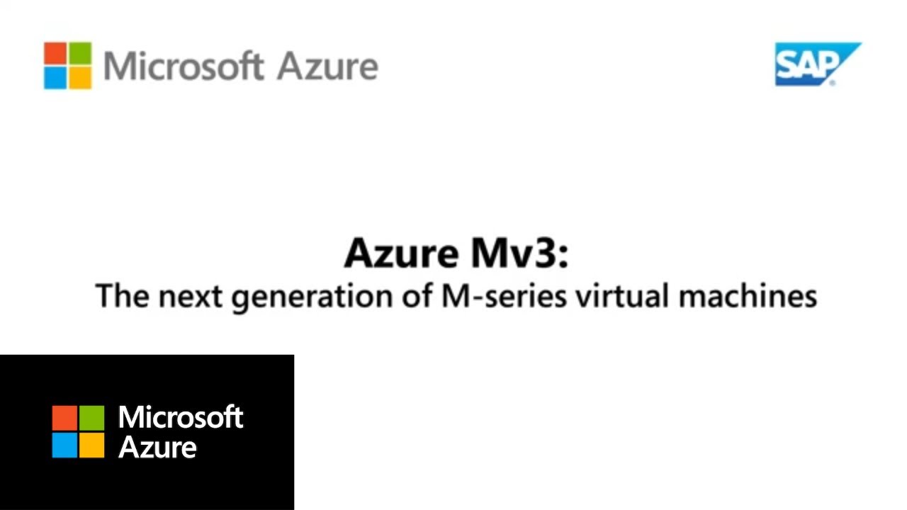 Introducing the Azure M-series Mv3 family for running SAP HANA on Azure ...