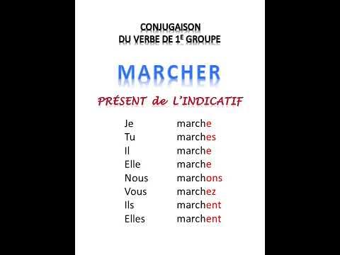 Verbe marcher au présent de l'indicatif - YouTube