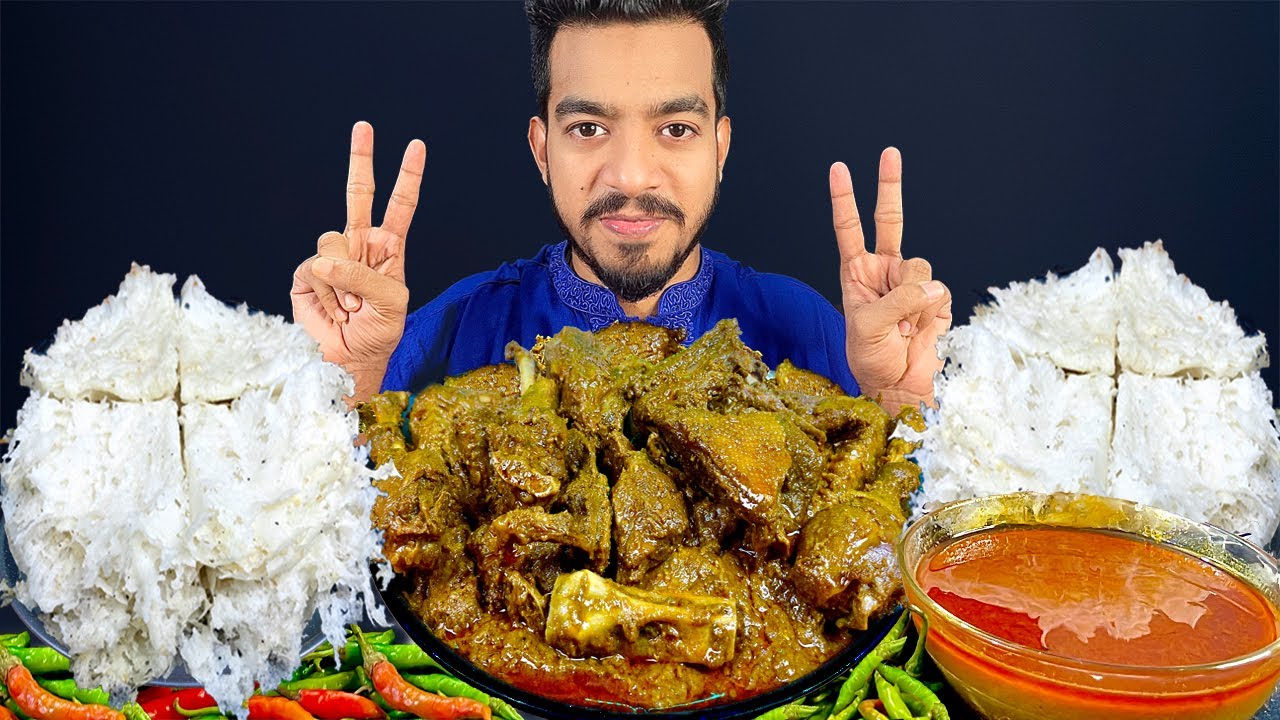 CHIT RUTI / CHIT PITHA WITH SPICY DUCK CURRY EATING SHOW | ASMR MUKBANG ...