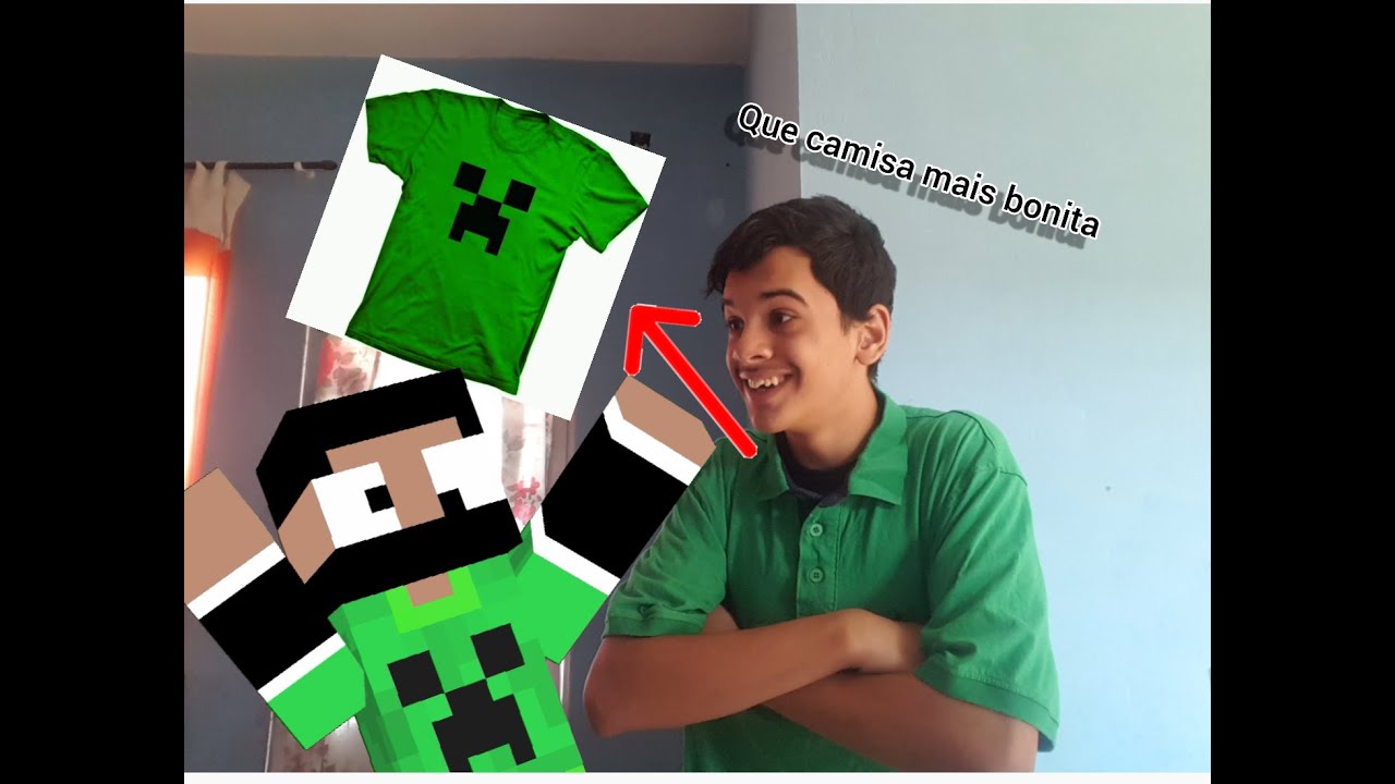 Eu fiquei vendo umas camisa muito bonita do Minecraft para combinar com ...
