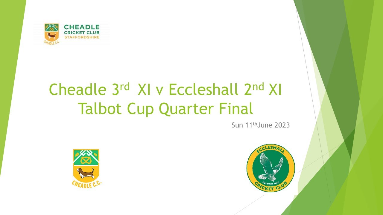 CDS Controls - Talbot Shield - Round 1 - Cheadle CC, Staffordshire 3rd ...