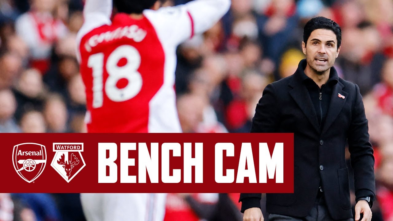 BENCH CAM | Arsenal vs Watford (1-0) | VAR, reactions and ten games ...
