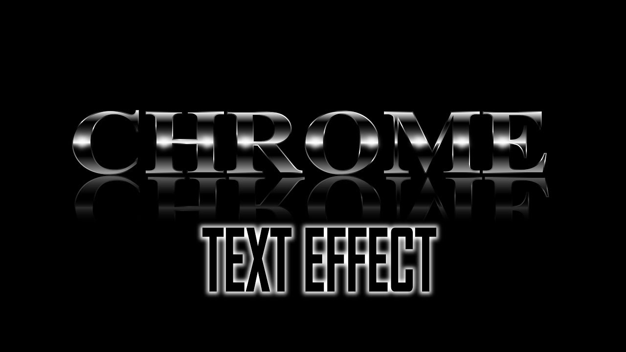 CHROME TEXT EFFECT - ADOBE ILLUSTRATOR - YouTube
