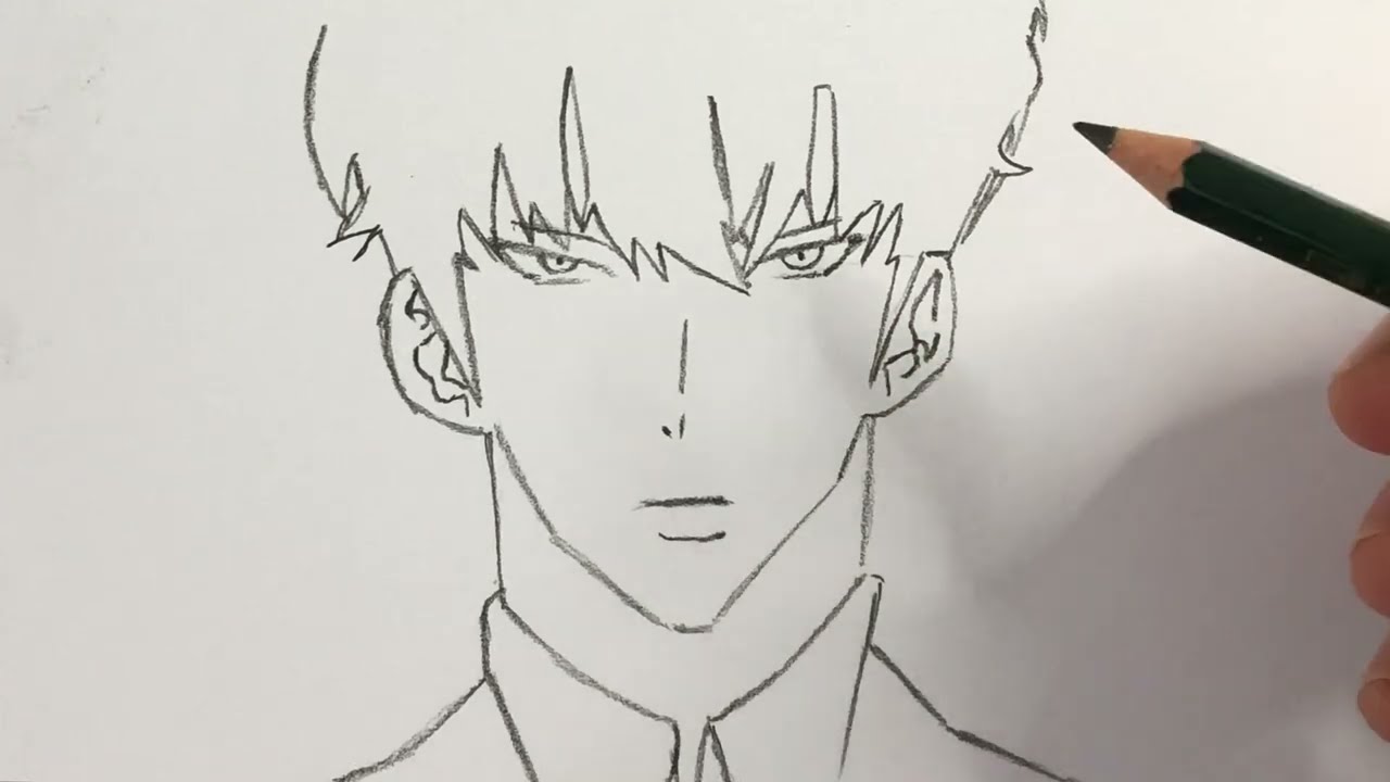 EASY SOLO LEVELING DRAWING || How to draw SUNG JIN-WOO'S (SOLO LEVELING ...