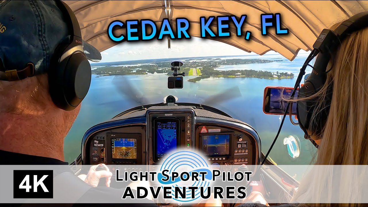 Flying Down Florida to Cedar Key - Light Sport Pilot 003(4K) - N234YP ...