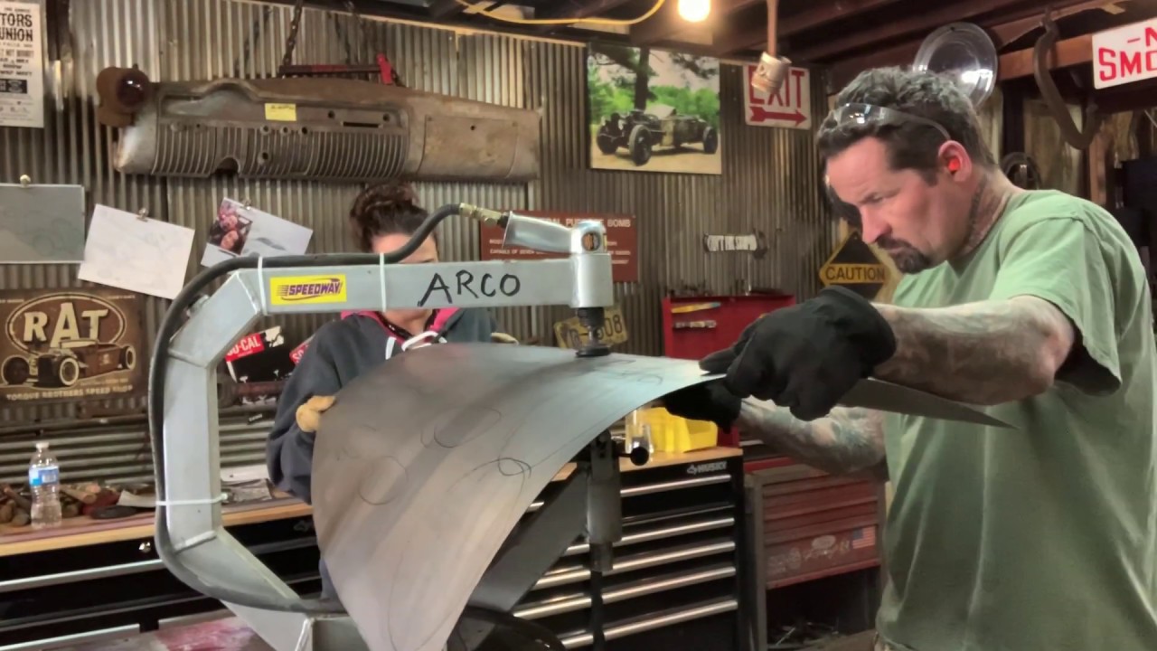 Metal shaping: large panel - YouTube