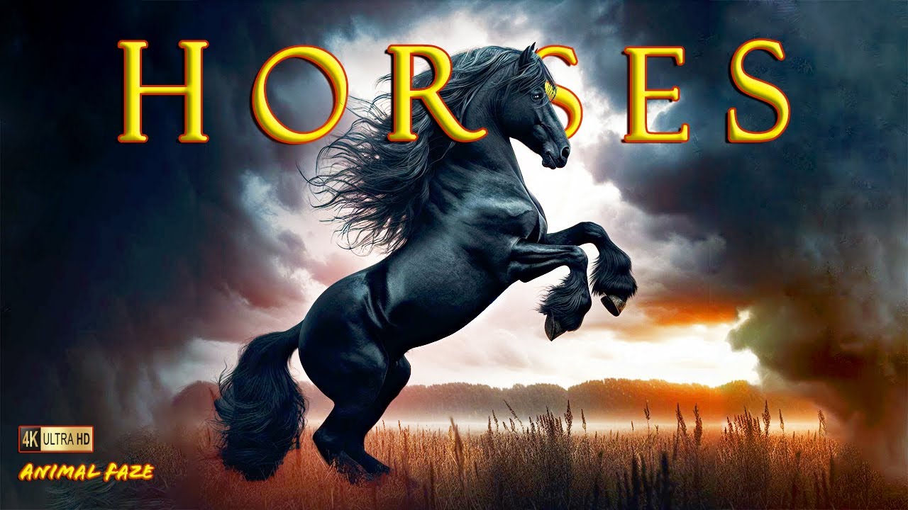 Graceful Gallop: Stunning Horse Montage 4K ~ Animals (Relaxing Music ...