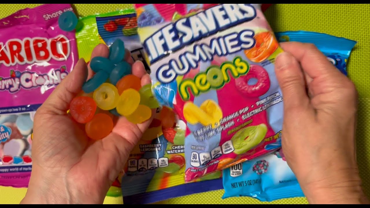 Lovely Jelly Gummies Marmalade ASMR | Unpacking | Candy sound ...