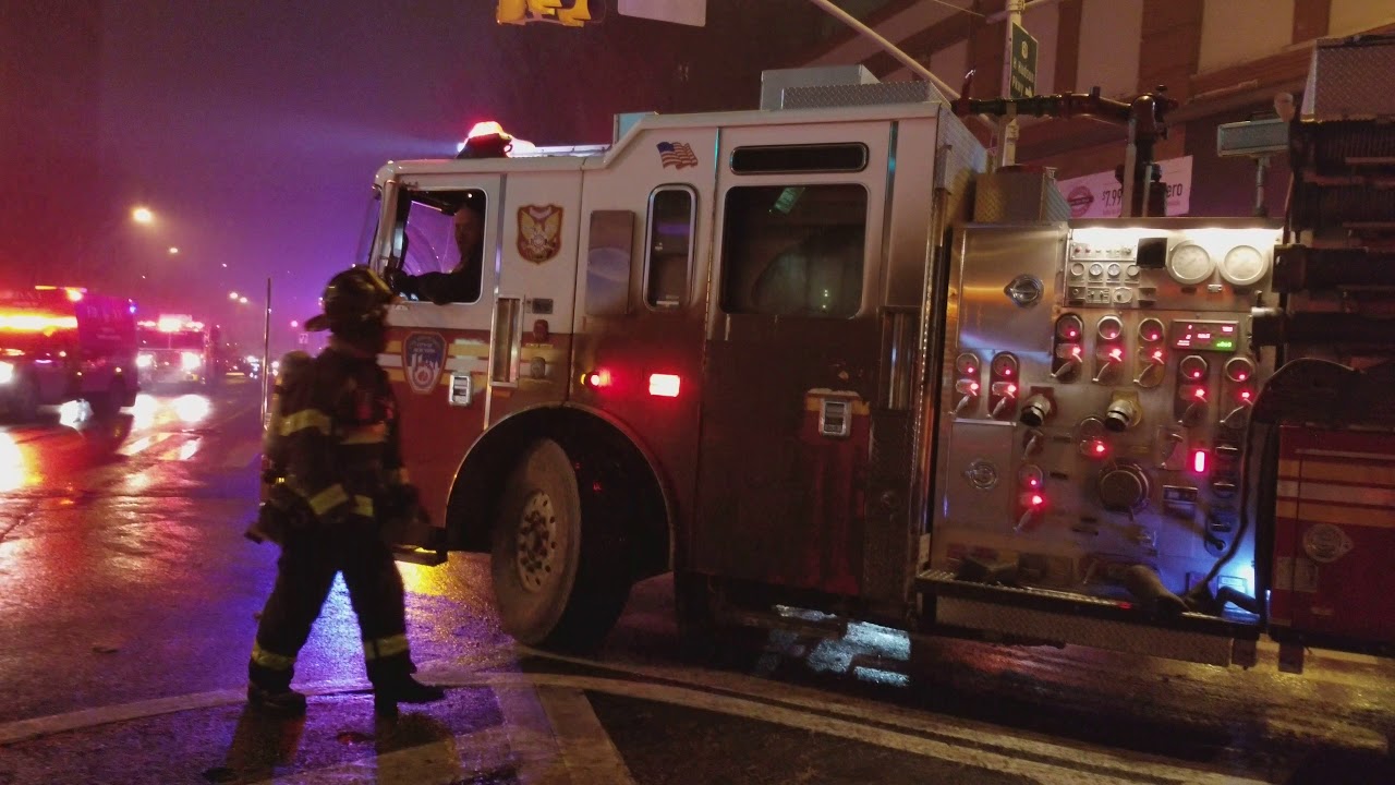 FDNY Engine 94 "Fruit House" On Scene Of A 6 Alarm Fire In Washington ...