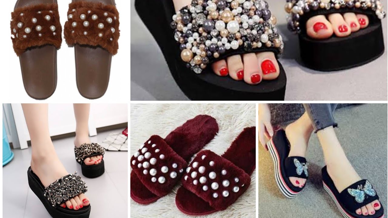 Women flower beach sandal ladish soft sendal - YouTube