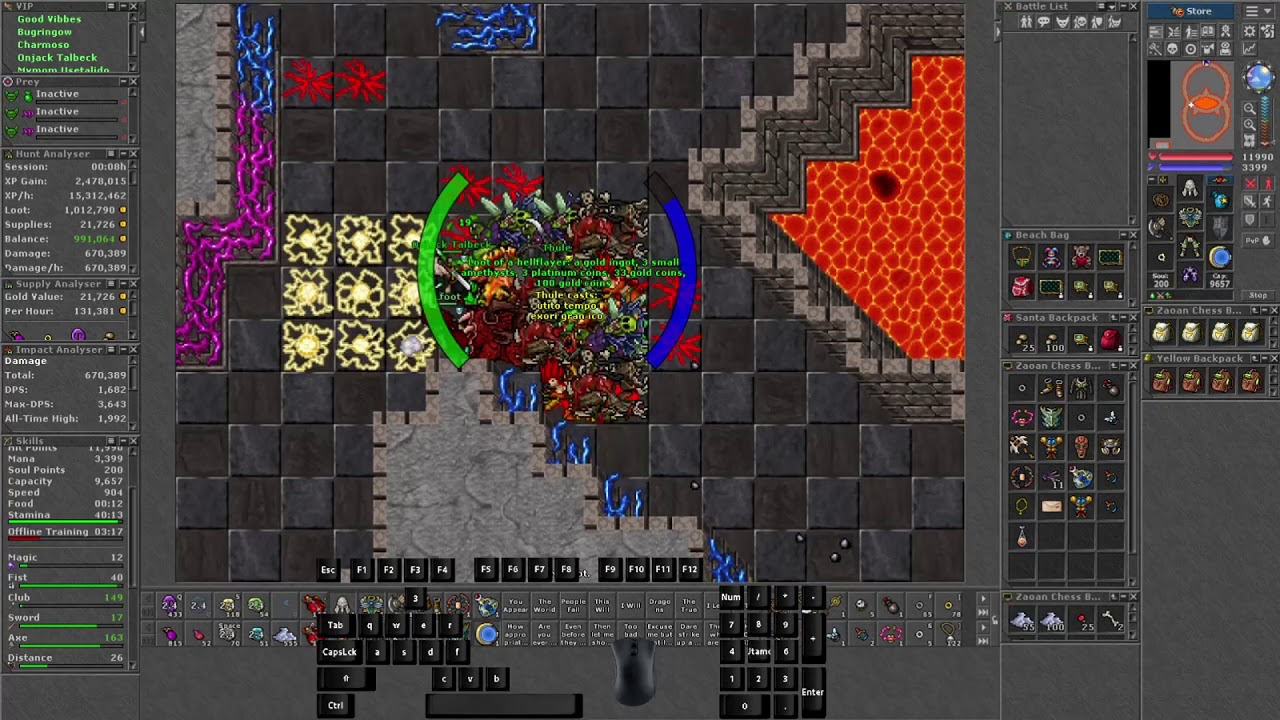 TIBIA TALEON SAN [3X] 21~22KK/H ON 360% PIONEER - YouTube