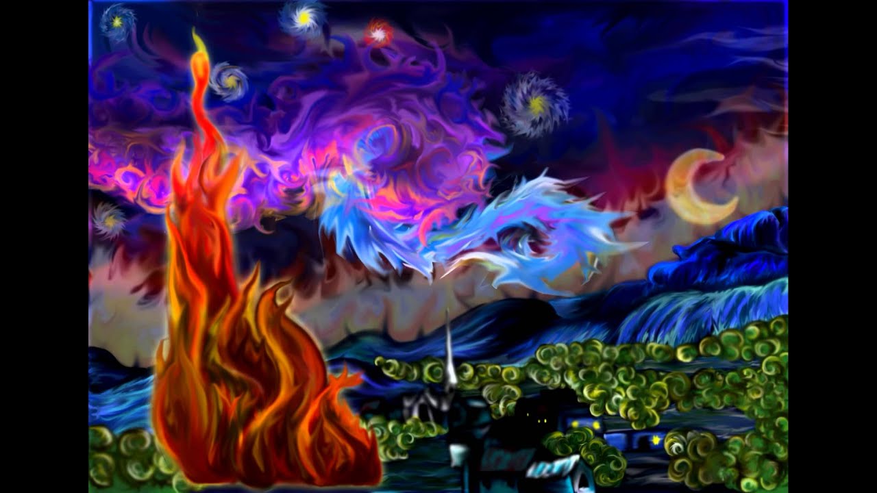 Starry Night..... Animated - YouTube