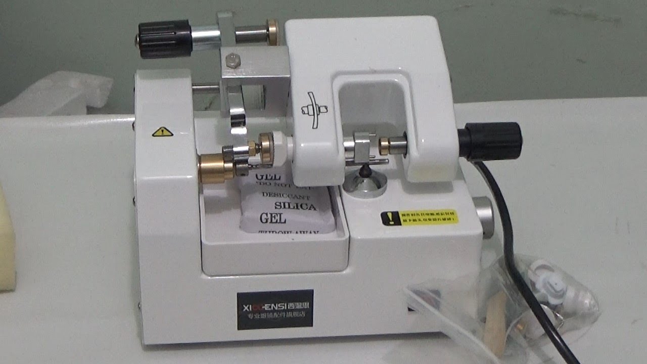 Unboxing Mesin Potong Lensa Kacamata Semi Otomatis Mesin Faset Kacamata ...