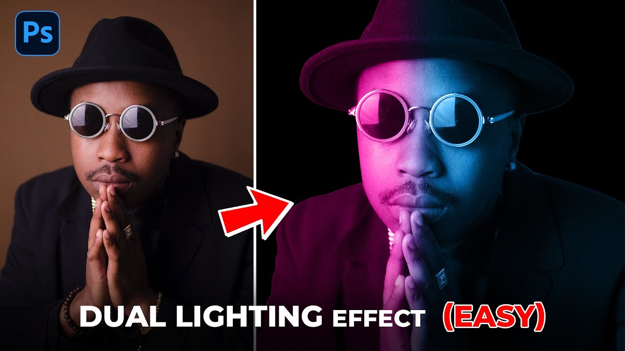 Dual Lighting Effect in Photoshop - Photoshop Tutorial - YouTube