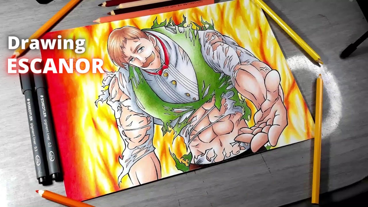 Speed Drawing - Escanor ( Nanatsu no Taizai ) - Desenhando o Pecado do ...