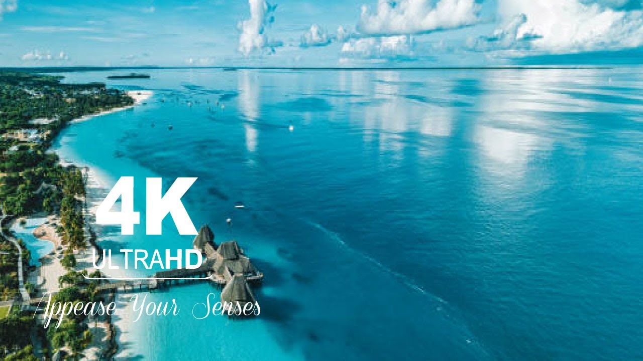 Beautiful Oceans, Coastlines, Mountains with Relaxing Piano Music | 4K ...