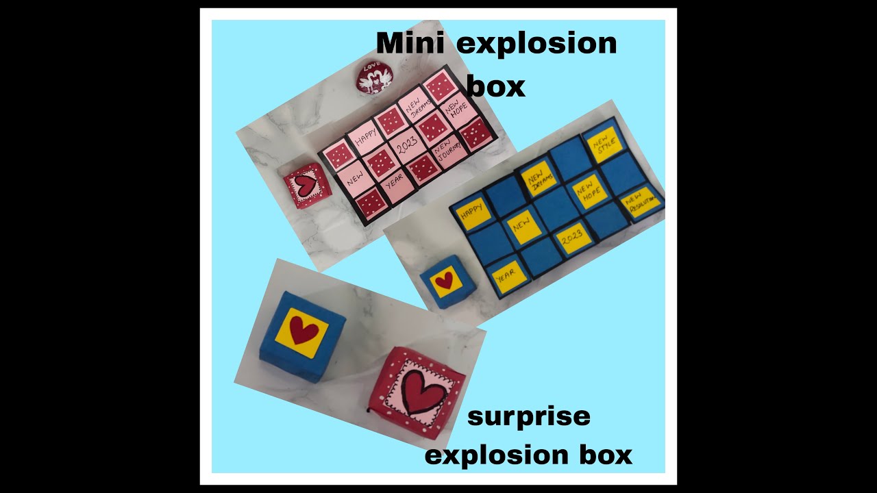 Mini explosion box making idea|explosion box|cute surprise explosion ...