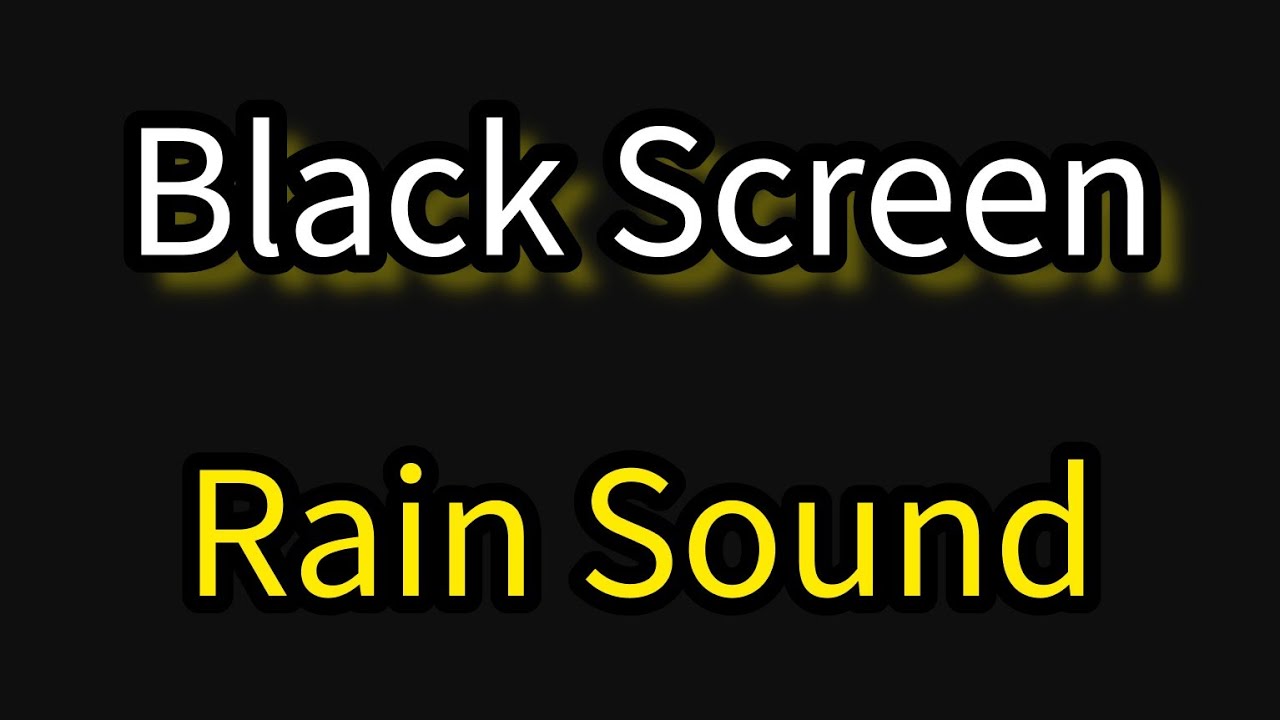 rain sounds for sleeping | rain black screen | 10 hour black screen ...