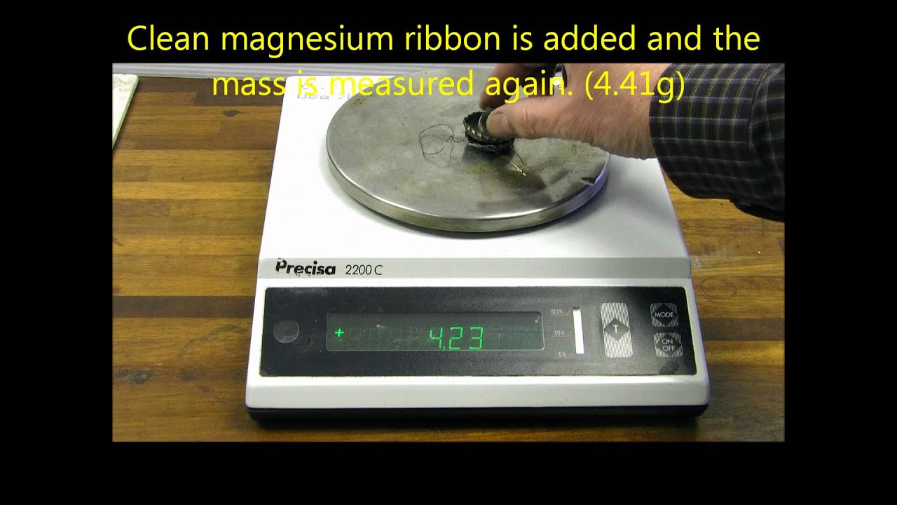 Finding the formula of magnesium oxide - YouTube
