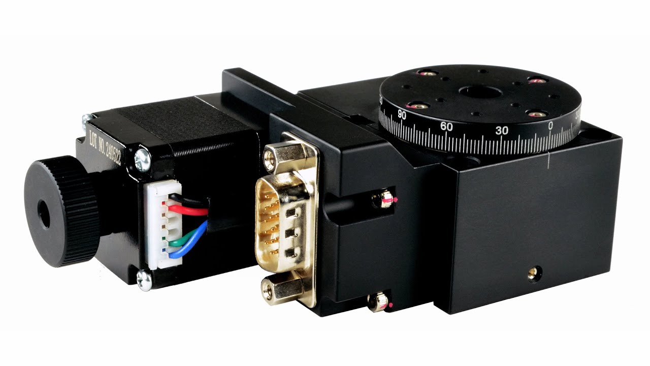 Motorized Stages - 39 mm Diameter Motion Control Rotary Stages - YouTube