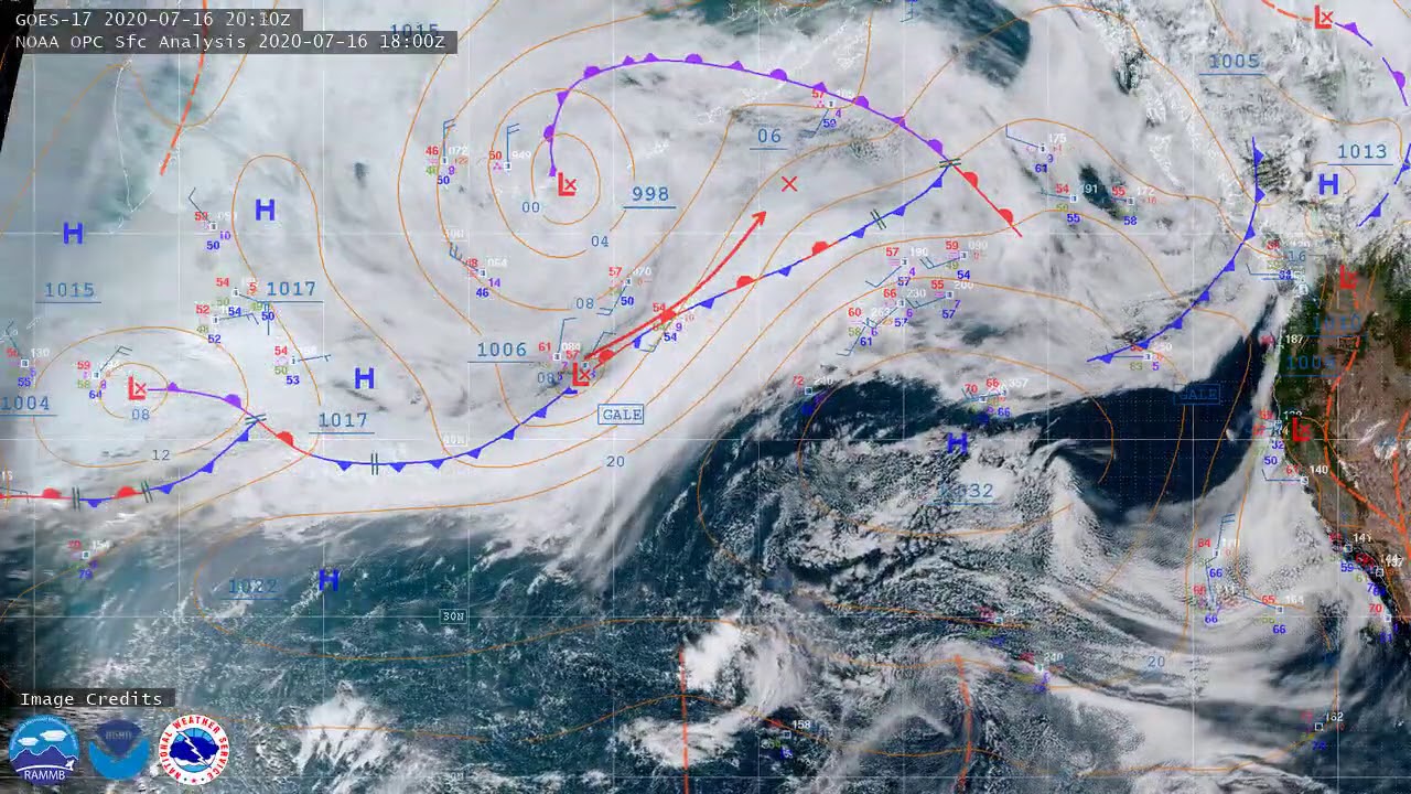 GOES-17/OPC North Pacific 2020-07-12 - 2020-07-20 Satellite Weather ...