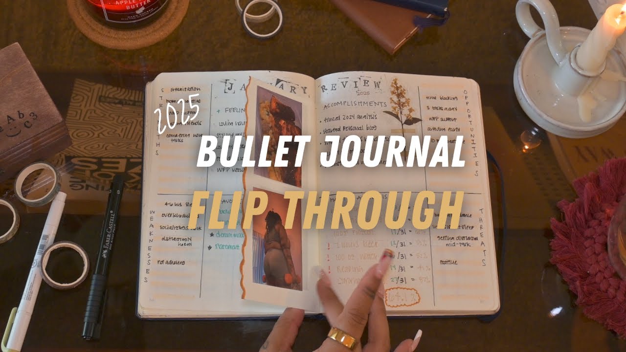 2025 bullet journal: full year flip through | realistic planning that ...