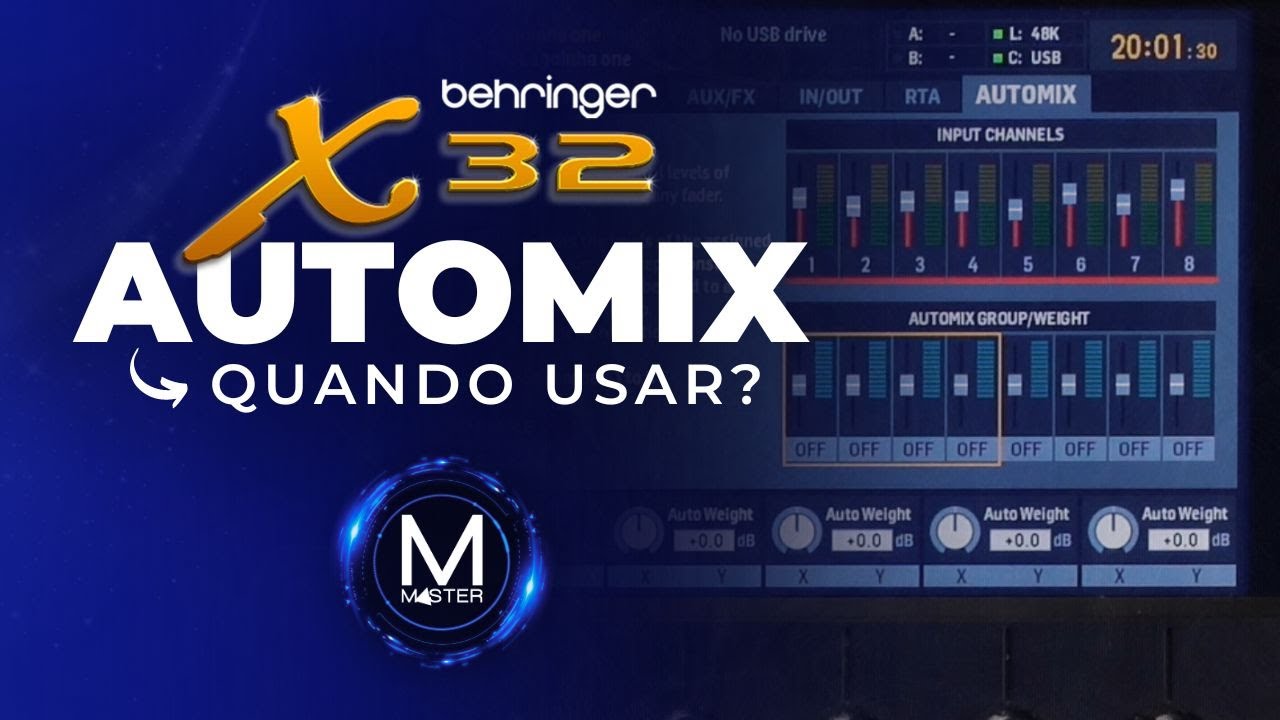 Quando devo usar o AUTOMIX na Behringer X32 • GrupoMaster.PRO - YouTube