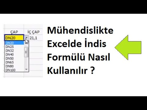 Mühendislikte Excelde İndis Formülü Nasıl Kullanılır ?