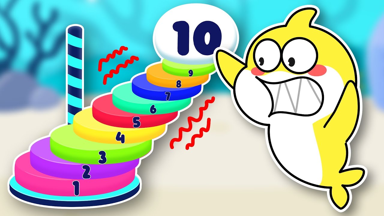 Wooden Colorful Rainbow Stacking rings Kids Toys - Toy Learning Video ...